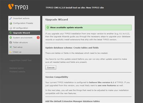 Use The Upgrade Wizard — Installation And Upgrade Guide 76 Documentation