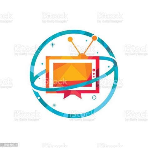 플래닛 Tv 벡터 로고 디자인 미디어 및 엔터테인먼트 텔레비전 로고 개념 매스컴에 대한 스톡 벡터 아트 및 기타 이미지 매스컴 로고 비즈니스 Istock