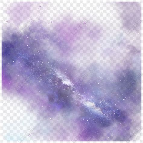 판타지 일러스트 보라색 은하수 별이 빛나는 밤 푸른 분홍 Png 일러스트 무료 다운로드 Lovepik