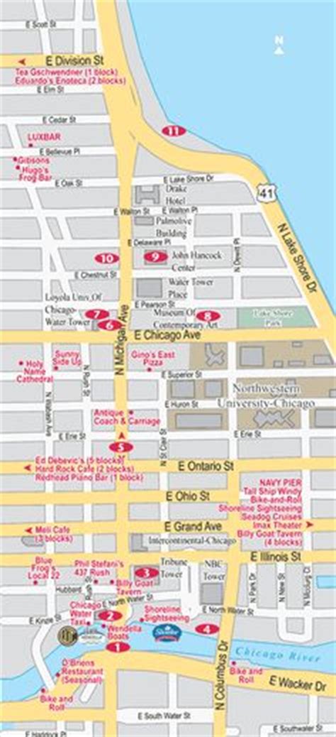 Magnificent Mile Tourist Map