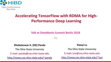 Accelerating Tensorflow With Rdma For High Performance Deep Learning Ppt