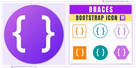 Bootstrap Braces Icon Text Type Bi Bi Braces Icon Code Html Css