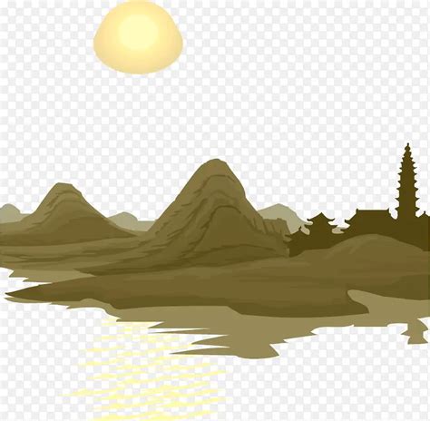 矢量手绘落日风景png图片素材下载 图片编号10376081 Png素材网