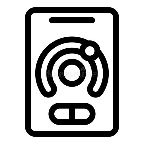 Smart Home Device Controlling Temperature With Smartphone App Stock Illustration Illustration