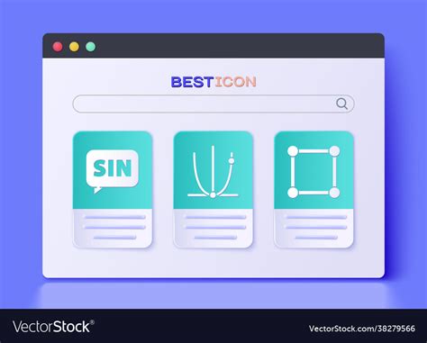 set graph schedule chart diagram mathematics vector image