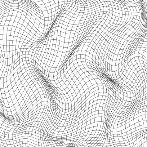 Mesh Warp Texture Isolated On White Background Distort And Deformation Net Vector Illustration