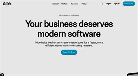 no code app builder create cu glide apps