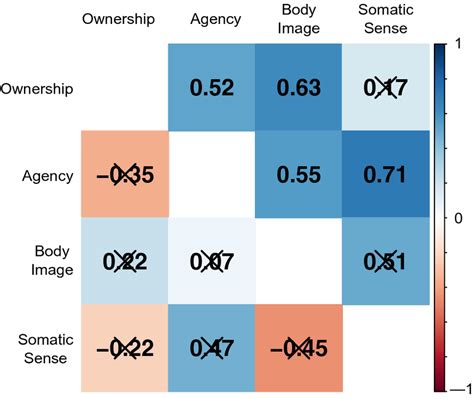 Correlation Matrix Between Subjective Ratings For Disruption Of
