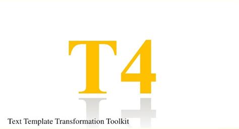 Microsofts Text Template Transformation Toolkitt4 Template Tutorial Lancervj