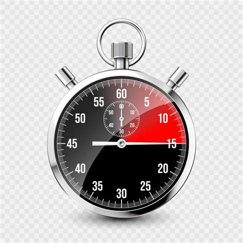 Premium Vector Realistic Classic Stopwatch Shiny Metal Chronometer
