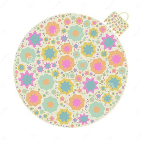 Шарик украшения рождества с абстрактными хаотическими геометрическими элементами Иллюстрация