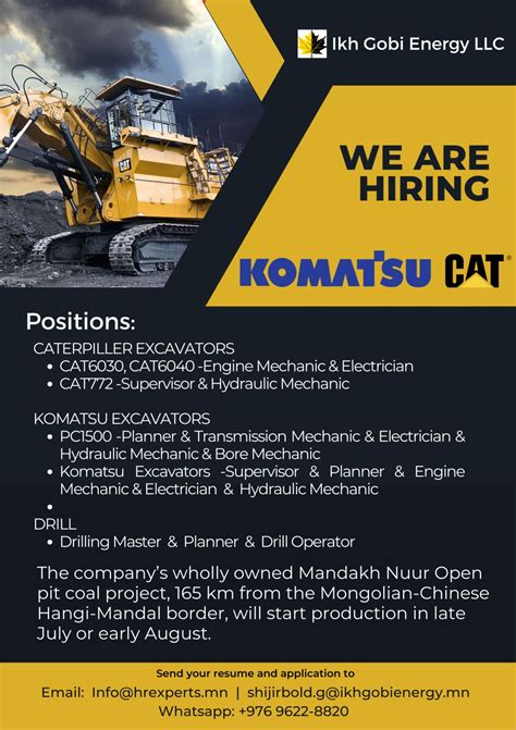 Nomin G On Linkedin Hiring Hiringnow Hiringurgently Cat6030 Cat6040 Cat772 Caterpillar