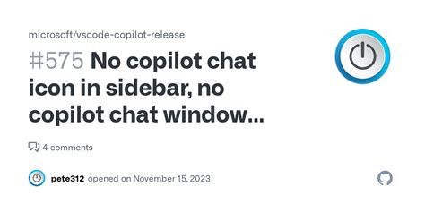 No Copilot Chat Icon In Sidebar No Copilot Chat Window Available Cant