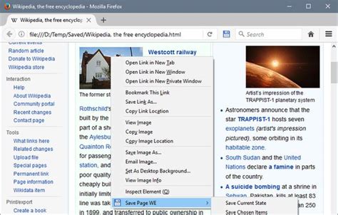 Save Page WE Save A Complete Web Page Or Just Its Current State As A Single HTML Enhanced
