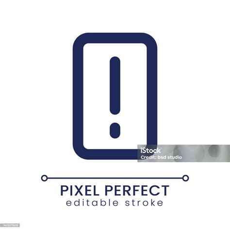 느낌표 픽셀 완벽한 선형 Ui 아이콘 경고 기호에 대한 스톡 벡터 아트 및 기타 이미지 경고 기호 과시함 그래픽 사용자 인터페이스 Istock