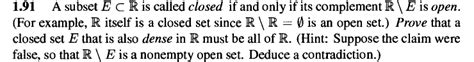 solved 1 91 a subset ecr is called closed if and only if its