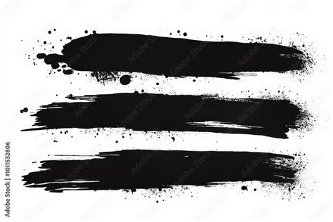 A Sprite Sheet Featuring Four Black Ink Blots In Horizontal Lines On A