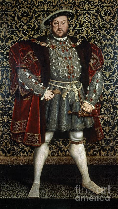Portrait Of King Henry Viii After 1557 Painting By Hans Holbein The