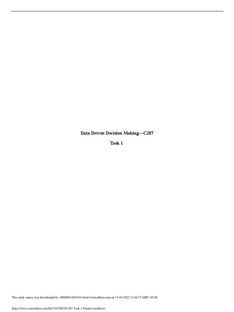 c207 task 1 final revised pdf data analysis analysis of variance