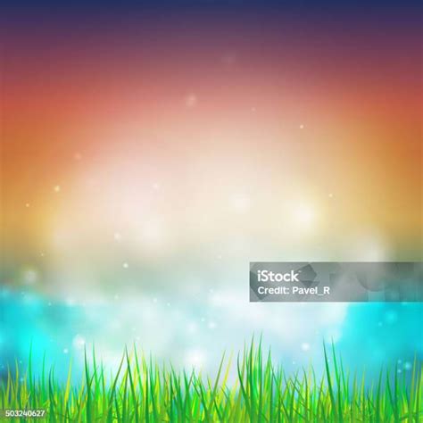 추상적인 배경 잔디 벡터 일러스트레이션 벡터 설계 인쇄 긍정적인 감정 표현에 대한 스톡 벡터 아트 및 기타 이미지 긍정적인 감정 표현 꿈같은 땅 Istock