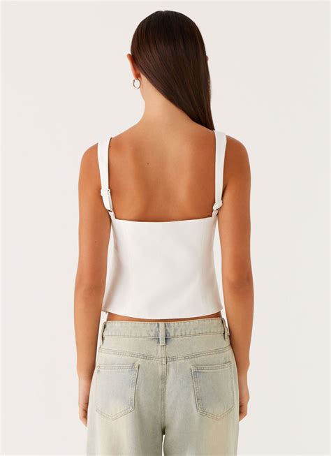 Pia Cut Out Top White Peppermayo Uk
