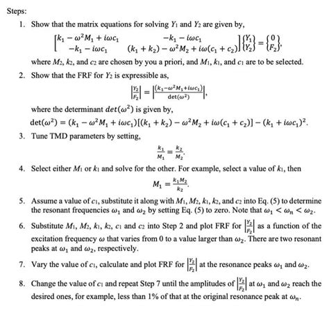 solved vibrations calculations use matlab and provide code