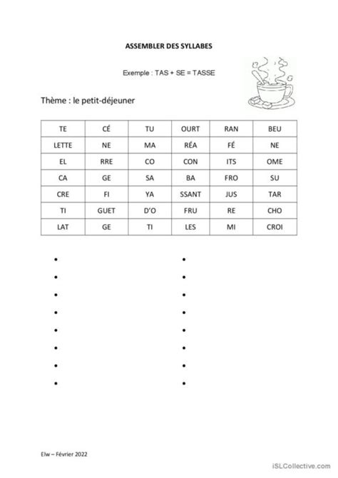 Syllabes Fran Ais Fle Fiches Pedagogiques Pdf Doc