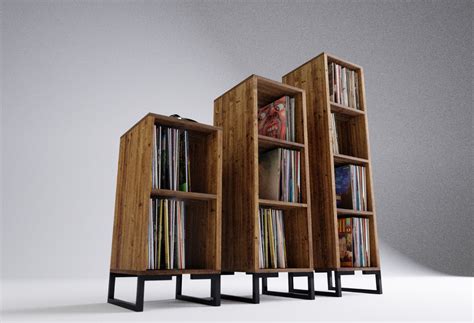 The Tower Vertical Tall Vinyl Storage Cabinet Lagom Studio