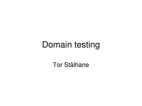 PPT Domain Testing PowerPoint Presentation Free Download ID