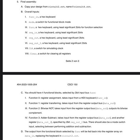 Solved Final Assembly A Copy Your Design From Chegg Com