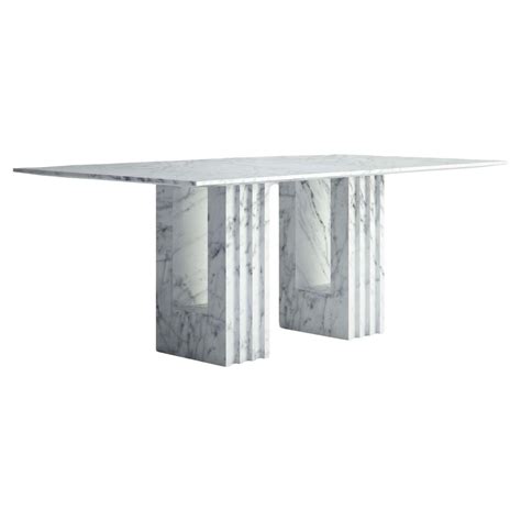 The Madeleine A Modern Stone Dining Table With A Rectangular Top And