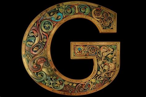Premium Ai Image The Letter G In The Form Of A Decorative Pattern On