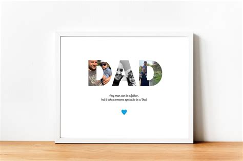 Personalised Dad Print Father S Day Gift Family Photo Collage Etsy