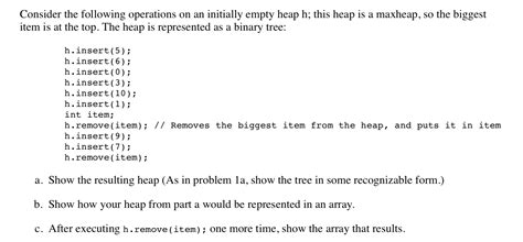Solved Consider The Following Operations On An Initially Chegg
