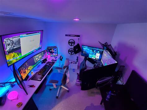 Added Tv Since Last Update I Think Im Addicted Best Gaming Setup Computer Desk Setup