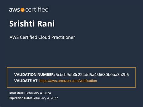 Srishti Rani On Linkedin Certification Awscertified Awscertification
