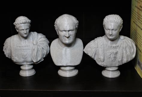 Flavian Dynasty Vespasian Titus And Domitian Busts 5 Statues Of The