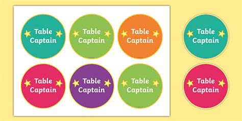 👉 Table Captain Badges L Insegnante Ha Fatto Twinkl