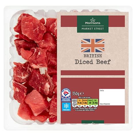 Morrisons British Diced Beef 350g Morrisons Online Groceries And Offers
