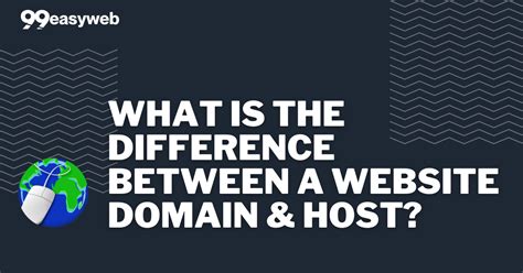 What Is The Difference Between A Website Domain And A Host 99 Easyweb