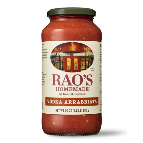 Raos Homemade Vodka Arrabbiata Sauce 24 Oz Tomato Sauce