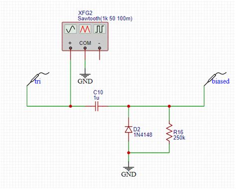 Ac Why Does The Bias Decreases In This Clamper Circuit Electrical Engineering Stack Exchange