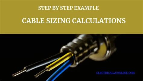 How To Calculate Cable Size 3 Phase Wiring Work