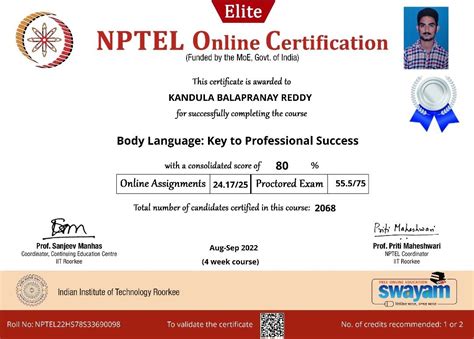Kandula Balapranayreddy On Linkedin Nptel Bodylanguage
