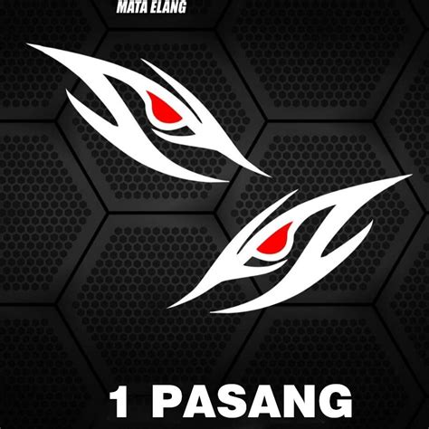 Jual Stiker Mata Elang Variasi Motor Helm Kece Viral 3d Cutting