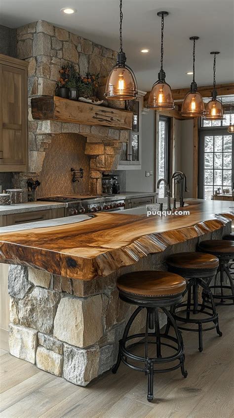 Stylish Kitchen Islands With Contrasting Finishes Stone Kitchen