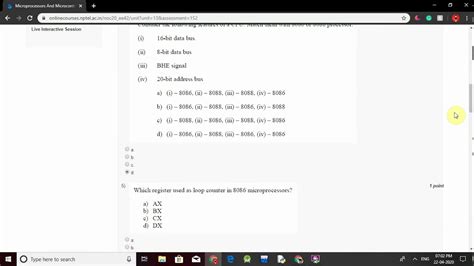 answers of assignment 12 week 14 nptel microprocessors and