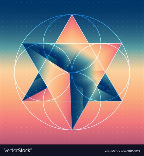 Abstract Isometric Prism With The Reflection Vector Image