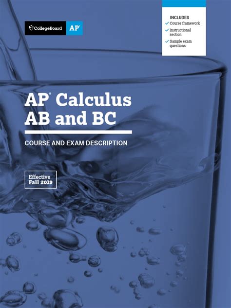Ap Calculus Ab Bc Course And Exam Description Pdf Advanced Placement Function Mathematics
