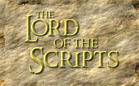 Lord Of The Rings Script By Fence Post On DeviantArt